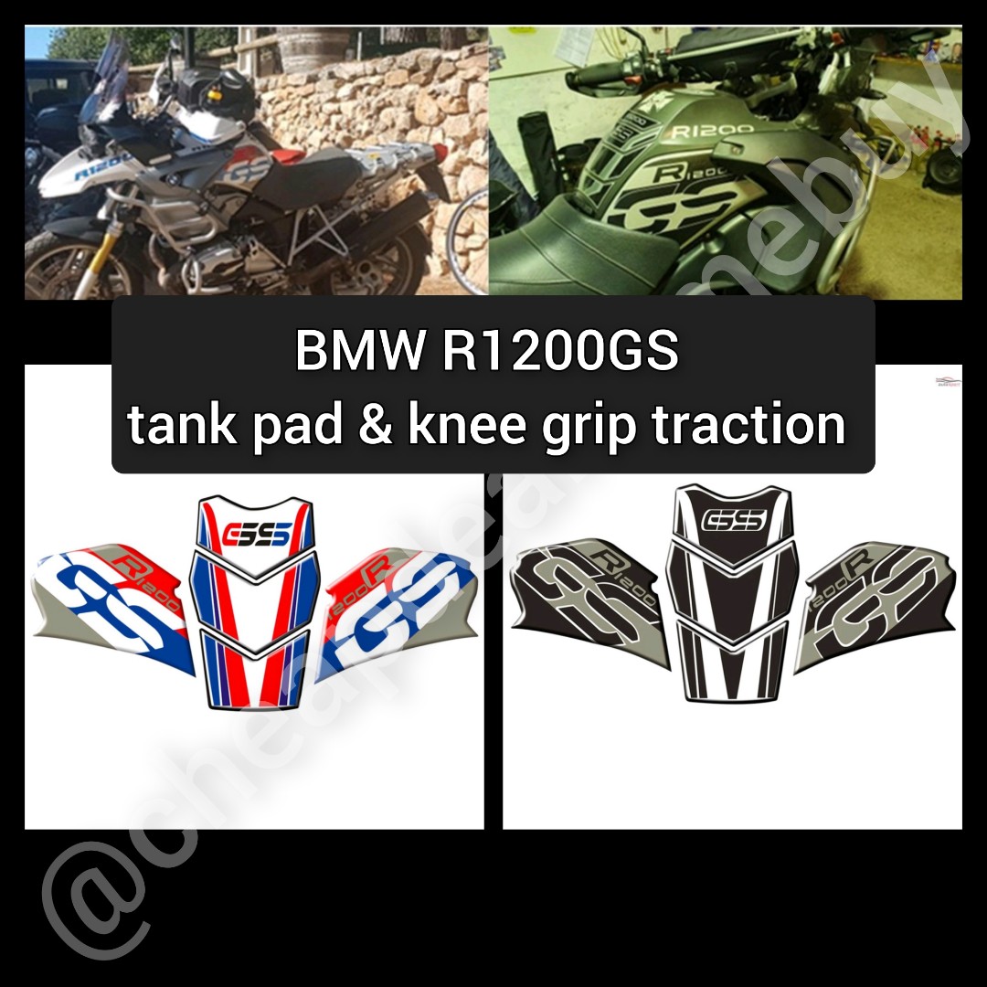 BMW R1200GS tank pad & knee grip traction, Motorcycles, Motorcycle ...