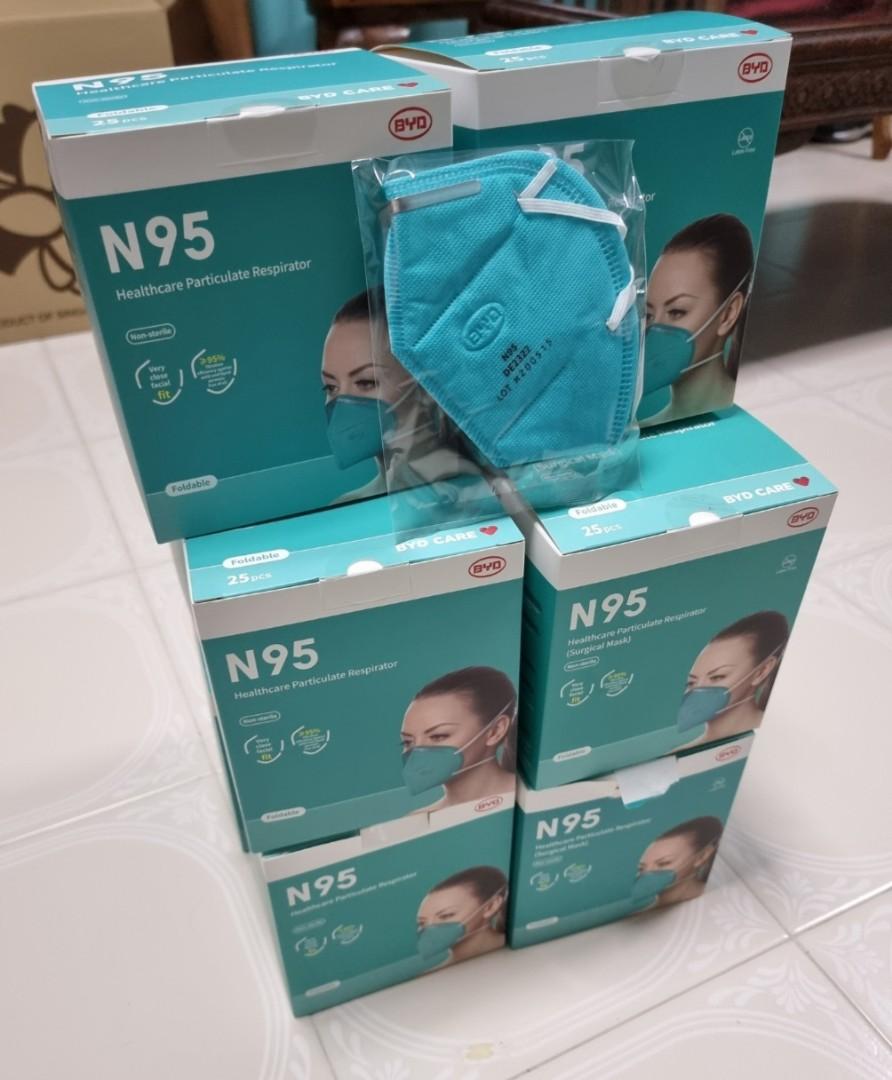 BYD N95 Mask $20 per box of 25 Sold 31 boxes balance 9 boxes, Health & Nutrition, Face Masks ...