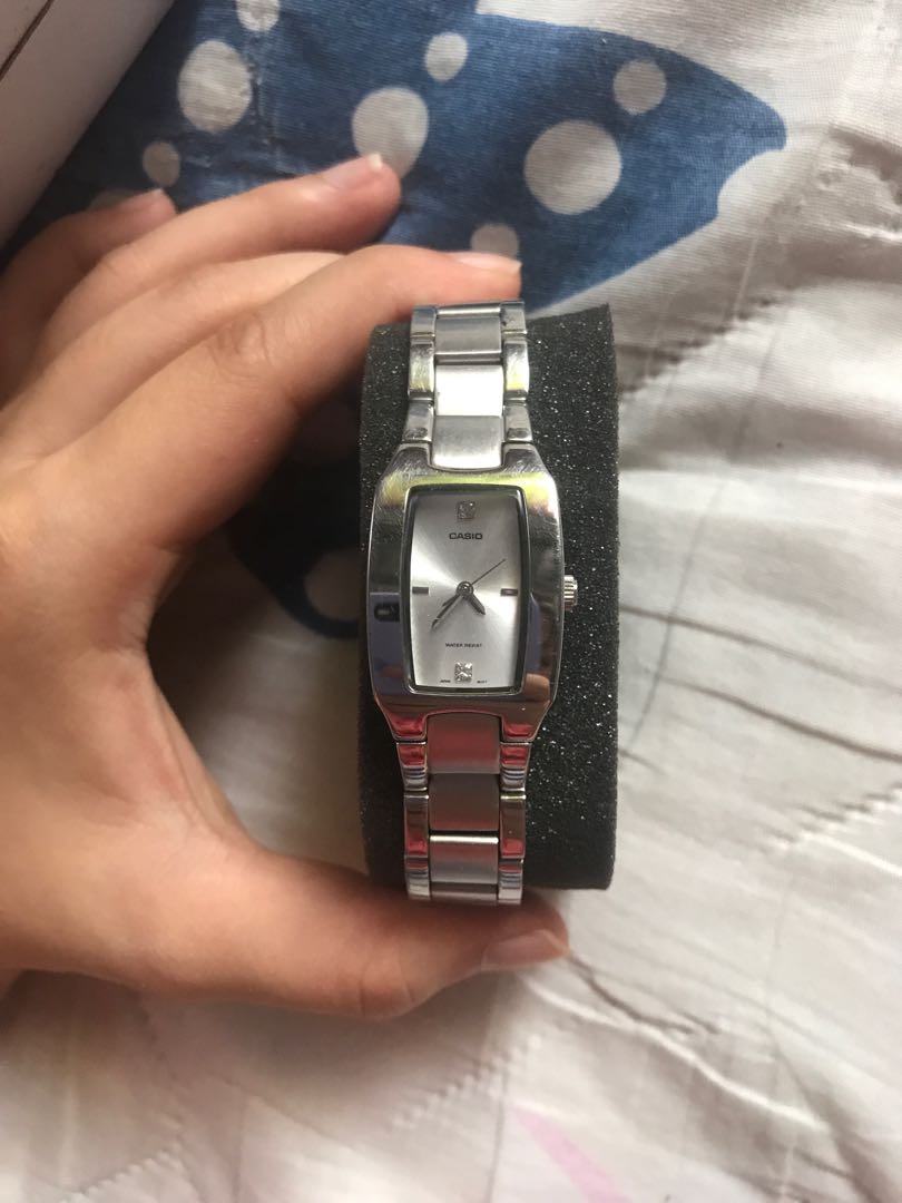 Casio Silver Ladies Watch with box, Women's Fashion, Watches ...