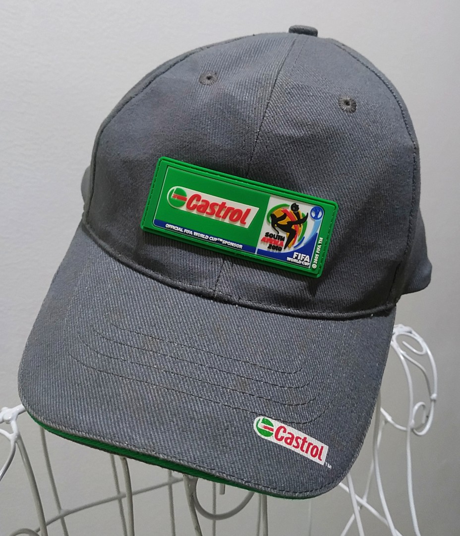 Castrol FIFA World Cup 2010 South Africa Sponsor Hat Cap Gray Adjustable, Men's Fashion, Watches ...