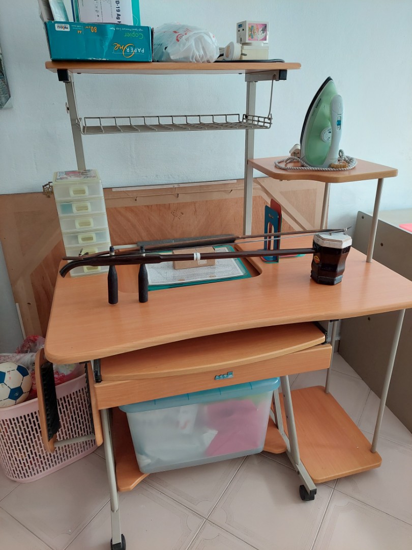 Computer and printer table, Furniture & Home Living, Furniture, Tables ...