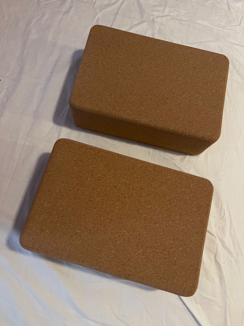 Cork yoga bricks, Sports Equipment, Exercise & Fitness, Toning ...