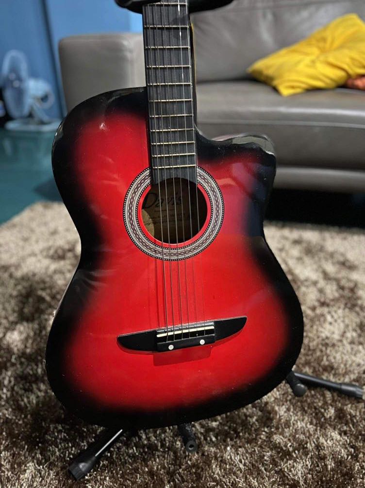 Davis JG-38CRDS Acoustic Guitar, Hobbies & Toys, Music & Media, Musical ...