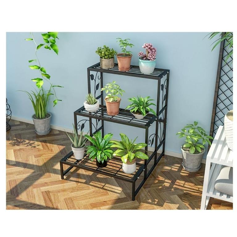 Decorative Flower Rack Indoor/Outdoor Flower Pots Holder Metal Plant ...