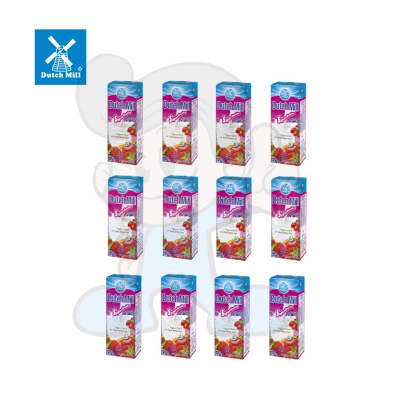 Dutch Mill Yoghurt Drink Superfruits with Mixed Berries Juice (12 x ...