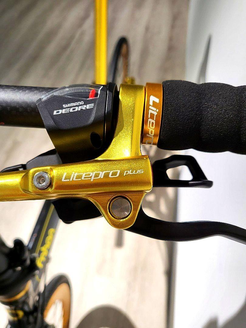 Fnhon Tornado Glossy Black/Gold - 20" (Shimano 20 Speed Groupset ...