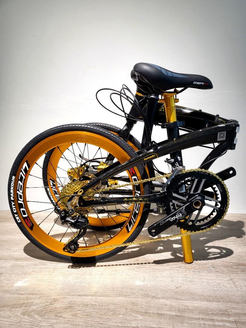 Fnhon Tornado Glossy Black/Gold - 20" (Shimano 20 Speed Groupset ...