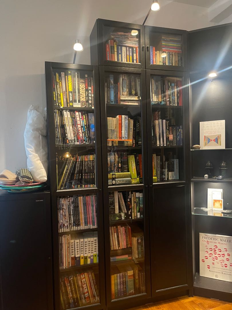 IKEA Billy + Brimnes Bookcases (with installed lights) — price of ...