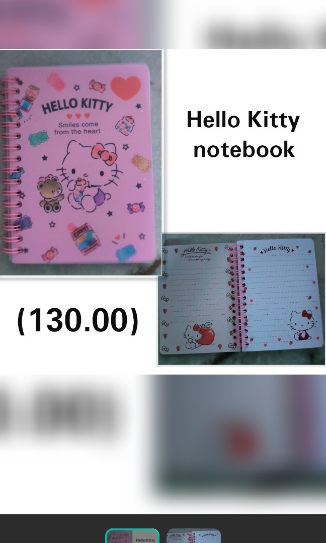 Hello Kitty Mini spiral notebook, Hobbies & Toys, Stationary & Craft ...