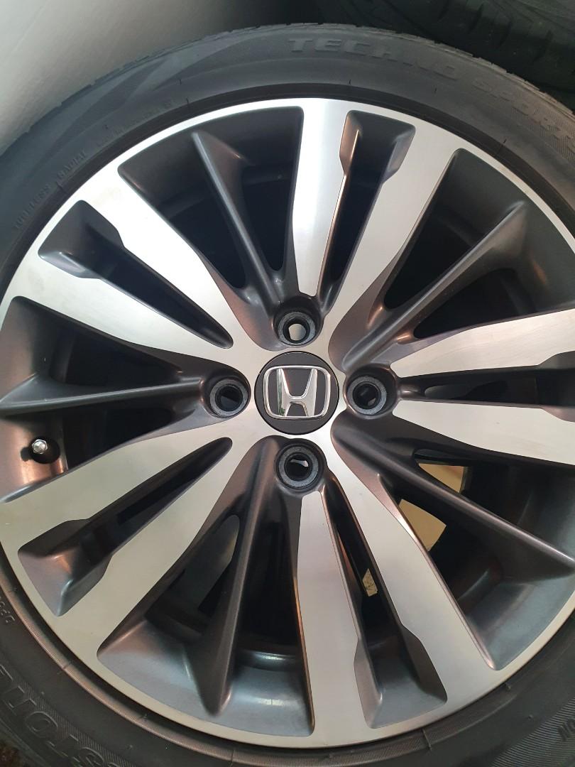 HONDA 16" RIMS 4X100 WITH TYRES, Car Accessories, Tyres & Rims on Carousell
