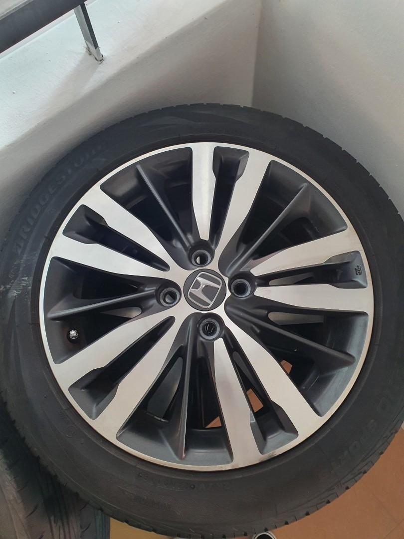 HONDA 16" RIMS 4X100 WITH TYRES, Car Accessories, Tyres & Rims on Carousell