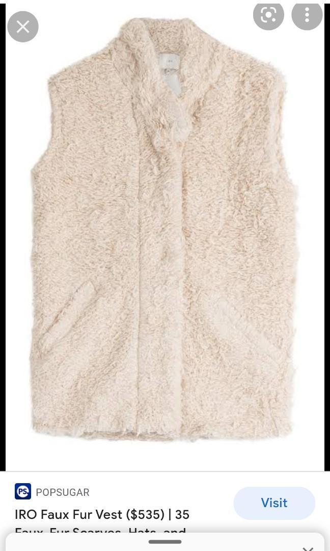 IRO Faux Fur Shag Vest, Women's Fashion, Coats, Jackets and Outerwear ...