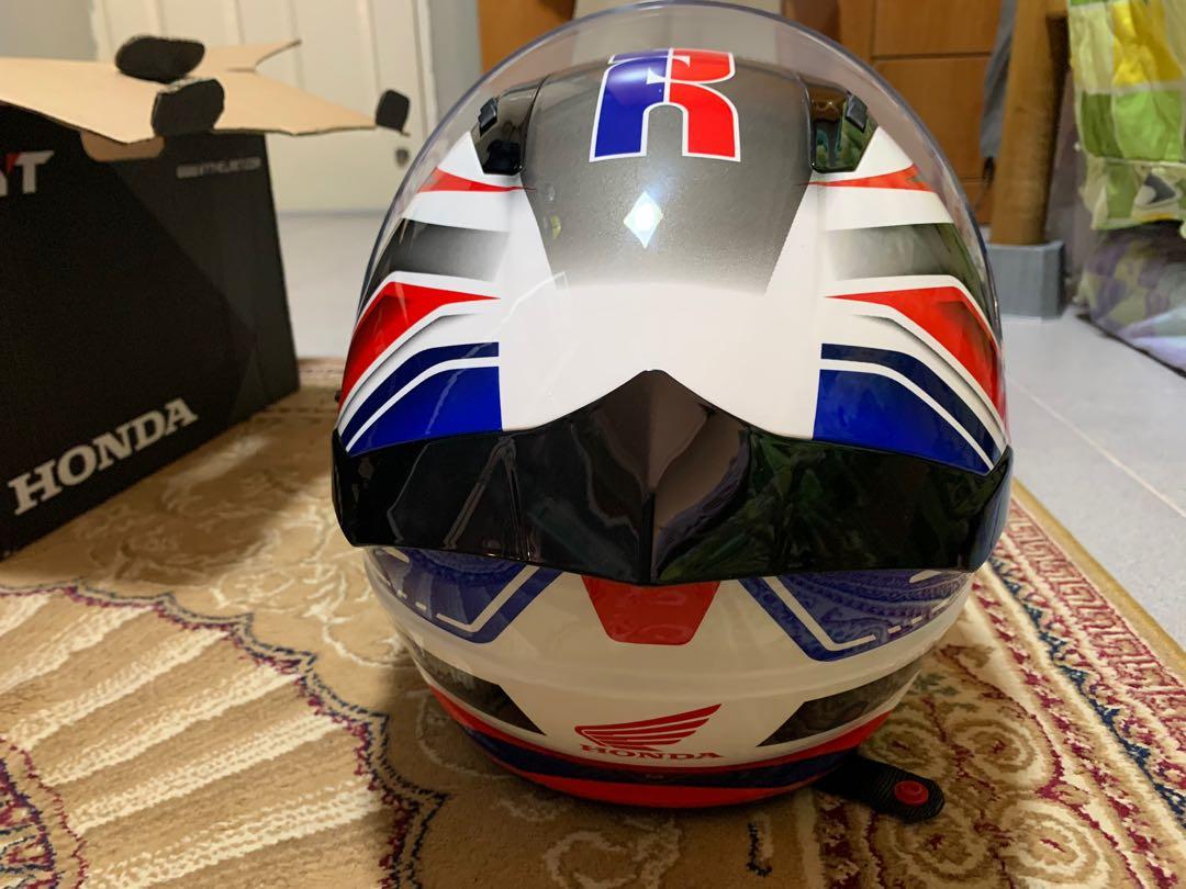 KYT NFJ Helmet Honda HRC, Motorcycles, Motorcycle Accessories on Carousell