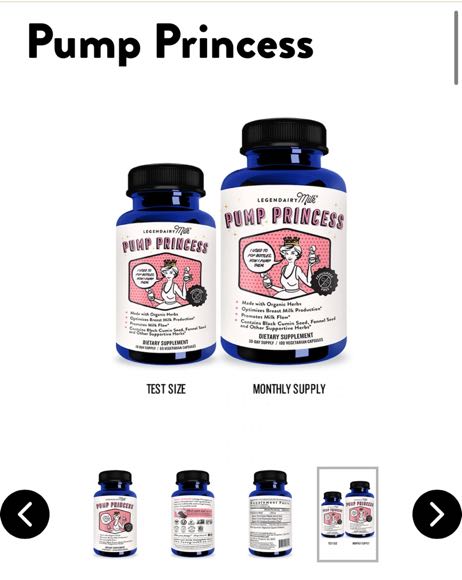 Legendairymilk Pump Princess, Health & Nutrition, Health Supplements ...