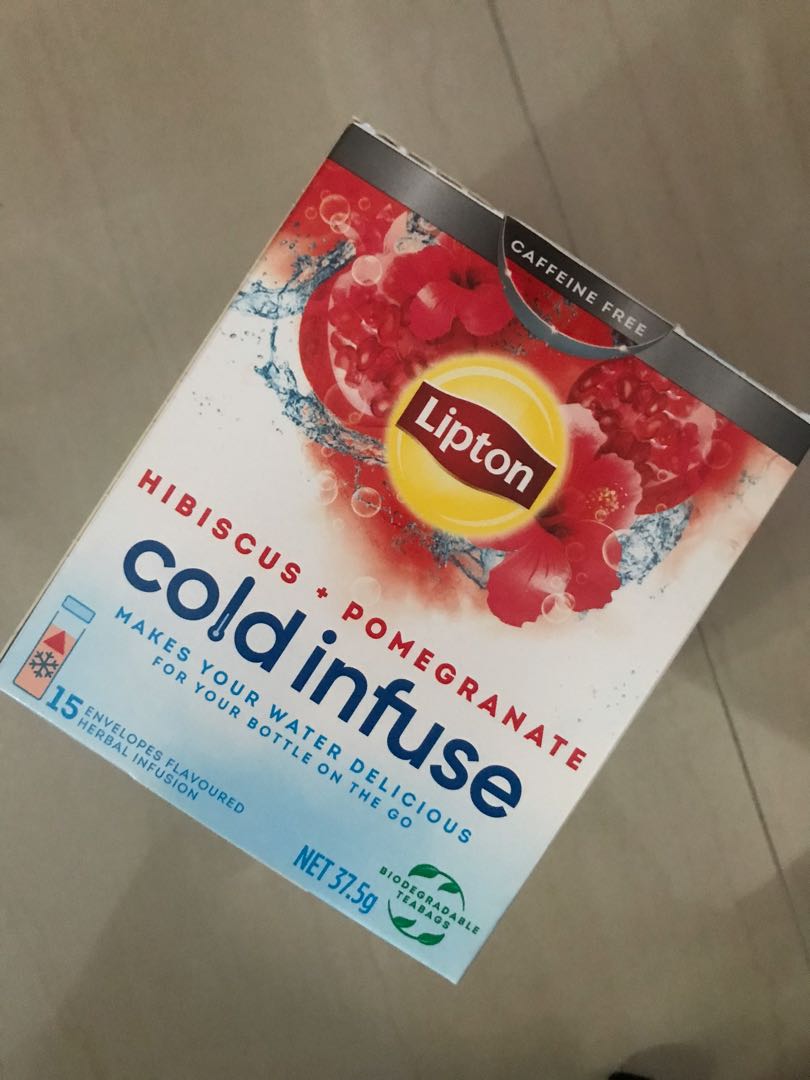 Lipton Cold Infuse Hibiscus Pomegranate, Food & Drinks, Beverages on ...