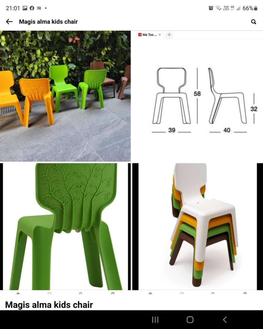 Magis alma kids chair/ children chair, Furniture & Home Living ...