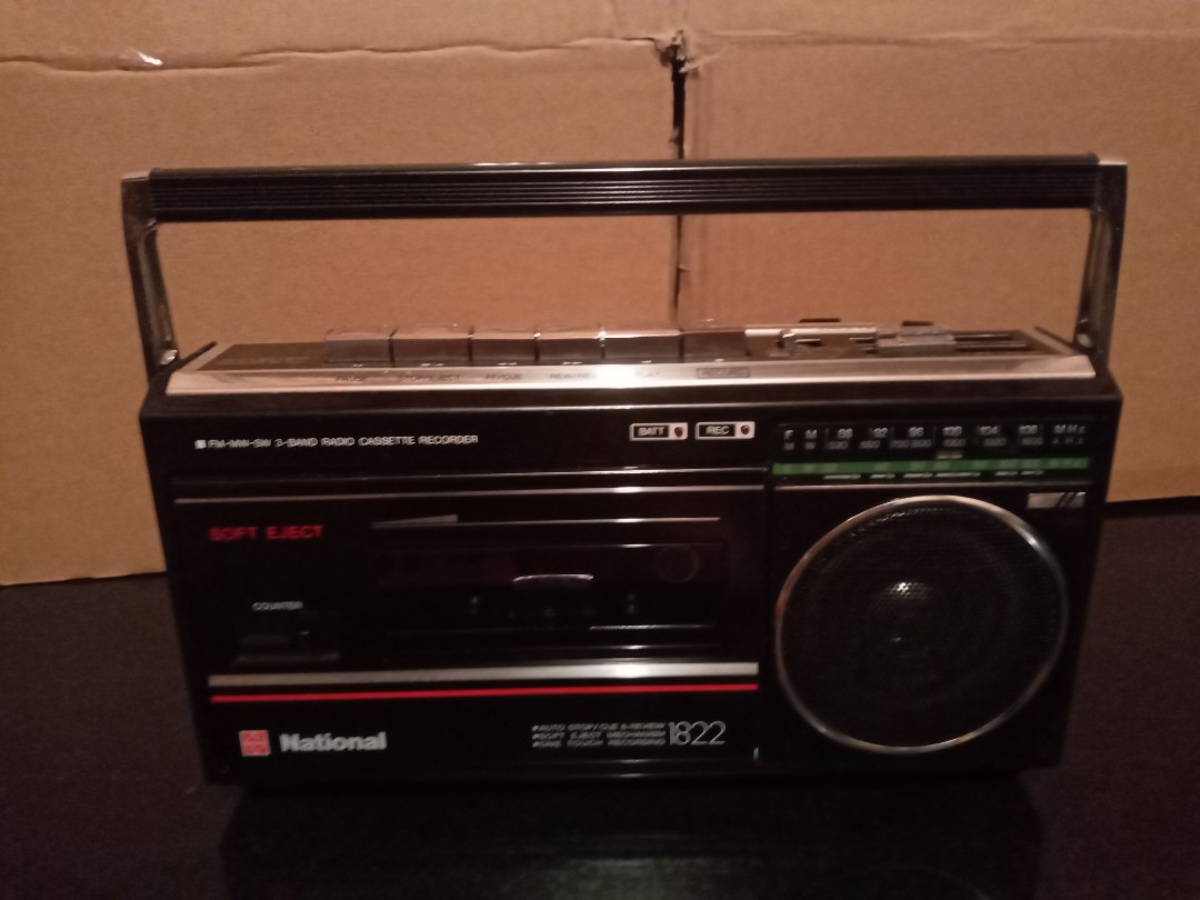 National 松下 RX-1822 錄音機，收音機卡式機 Radio cassette recorder player, 音響器材, 音樂 ...