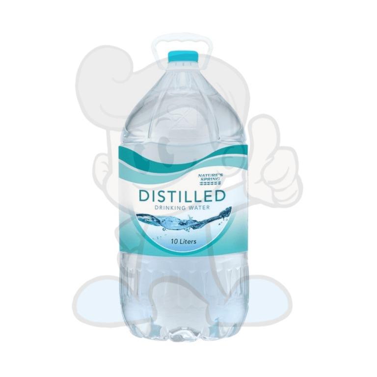 Nature's Spring Distilled Drinking Water (3 x 10L), Food & Drinks ...
