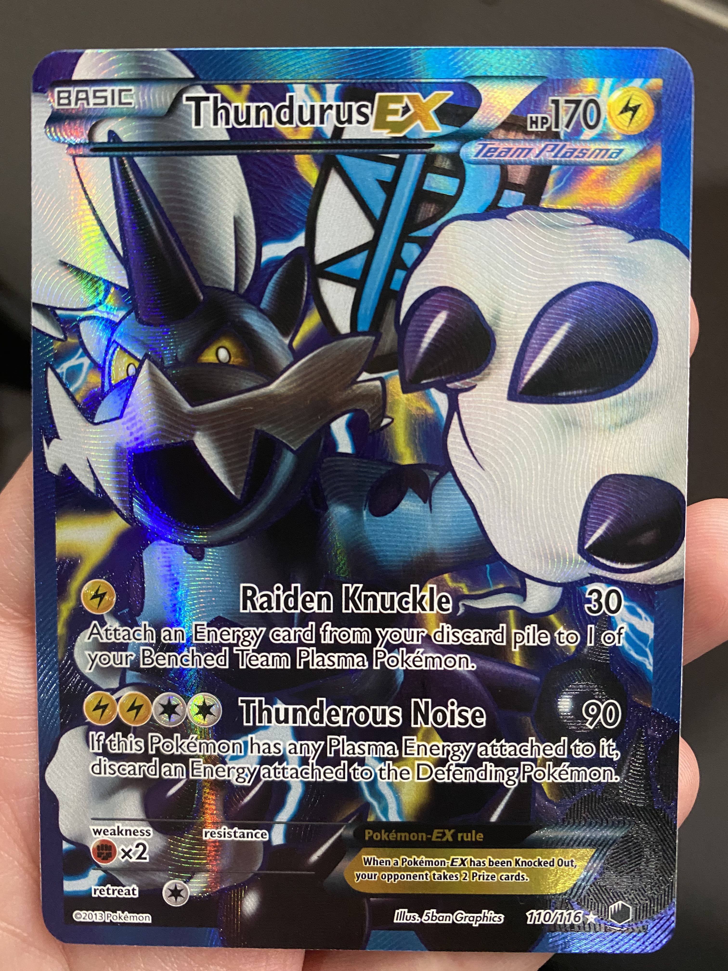 Pokemon card Thundurus EX 110/116, Hobbies & Toys, Toys & Games on ...
