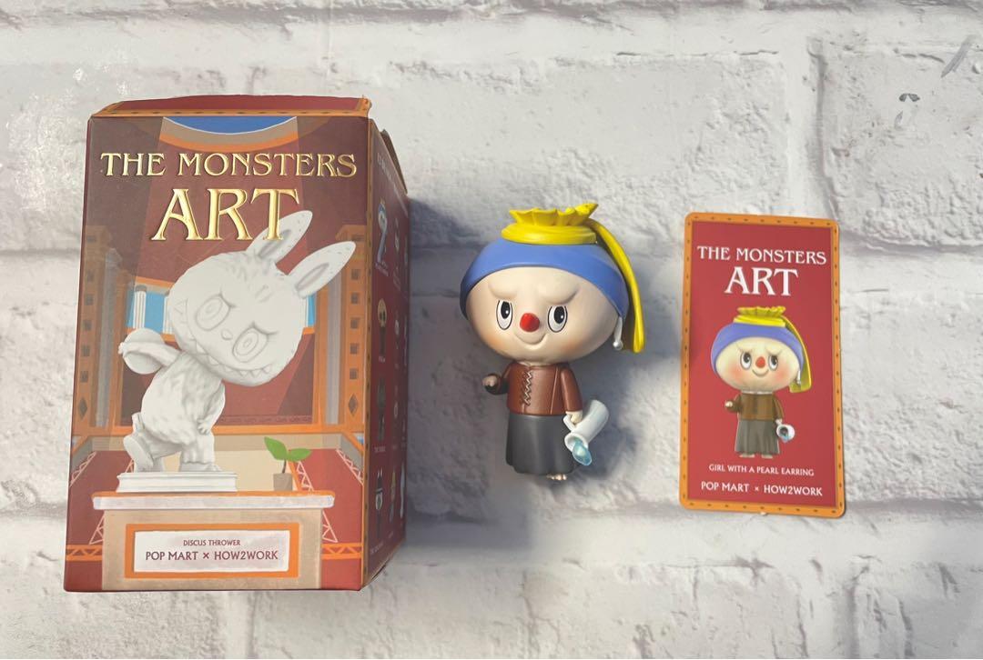 popmart Labubu Girl with a pearl earrings 戴珍珠耳環的少女 精靈藝術美術館系列盲盒, 興趣及遊戲 ...
