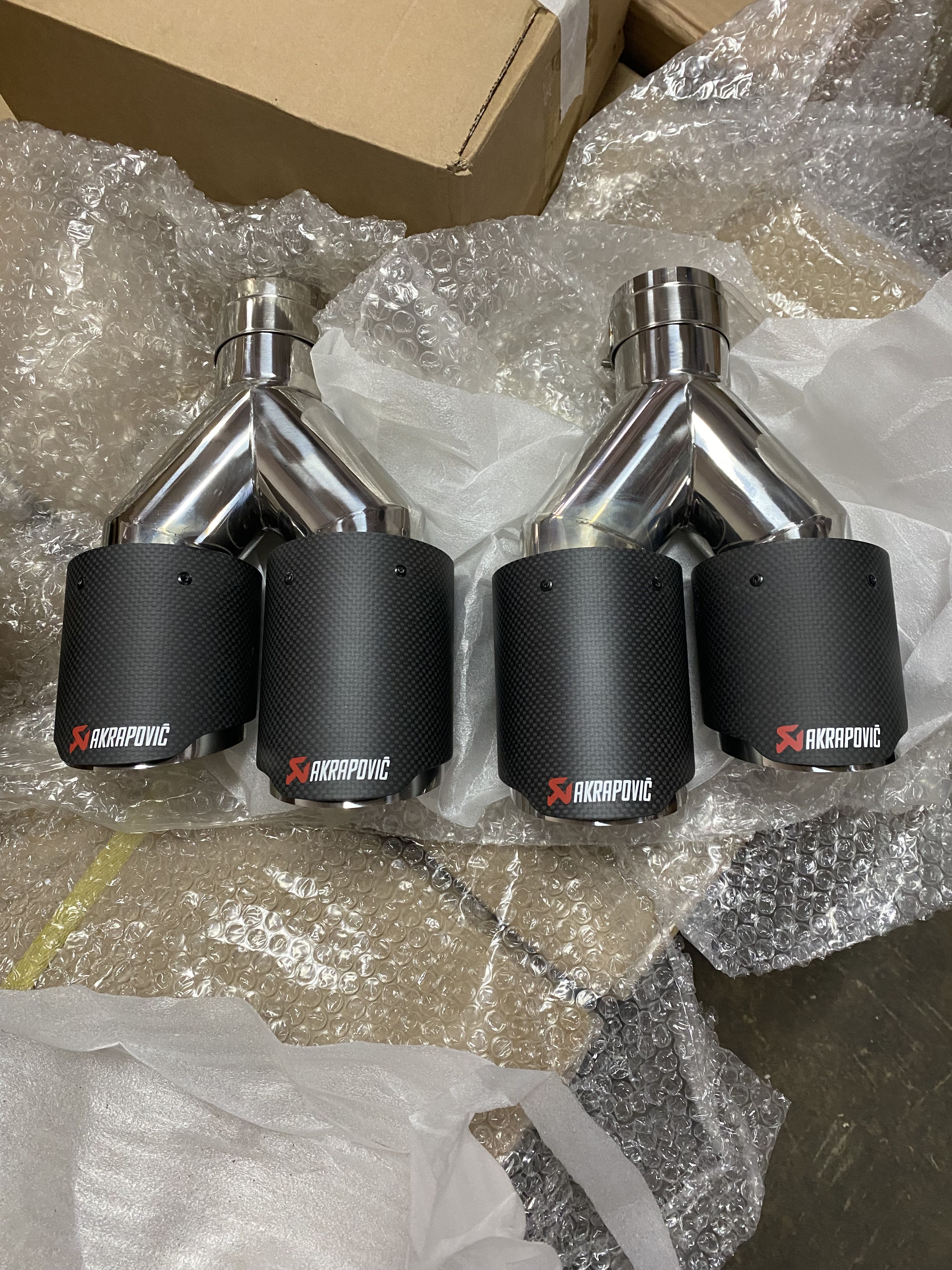 [Ready Stock] Akrapovic Quad Exhaust Tips for sale, Car Accessories ...