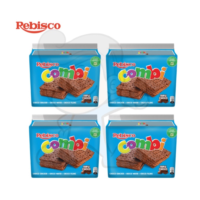 Rebisco Combi Triple Chocolate Sandwich, Pack of 4 (40 x 30g), Food ...
