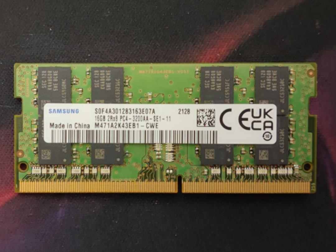 Samsung 16GB DDR4 RAM 3200Mhz, Computers & Tech, Parts & Accessories ...