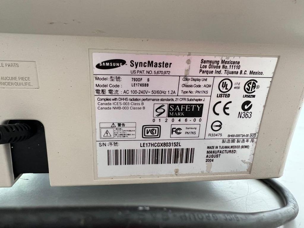 Samsung Syncmaster 793DF 19” Dyna Flat CRT Monitor (AAR 850) @$60 each ...