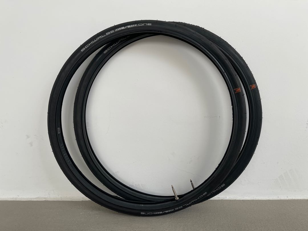 (Bundle deal) Schwalbe One Tyres + SV7A Inner Tubes, Sports Equipment, Bicycles & Parts, Parts ...