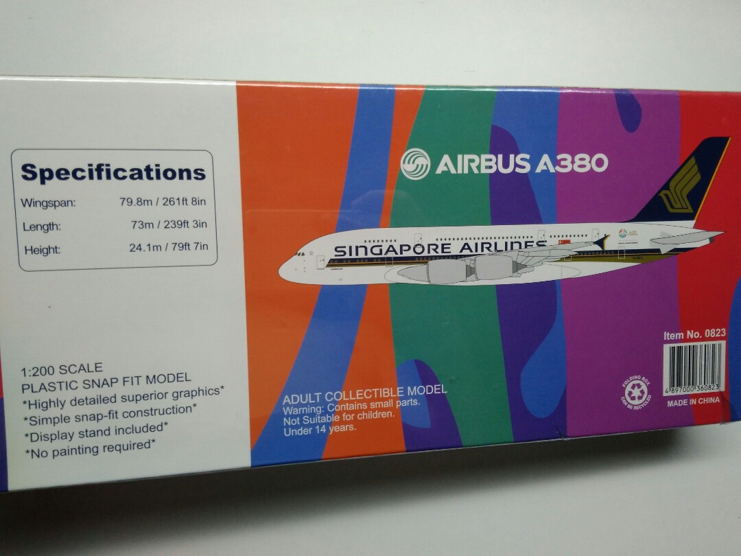 SIA A380 PLANE MODEL (SEA GAMES), Hobbies & Toys, Toys & Games on Carousell