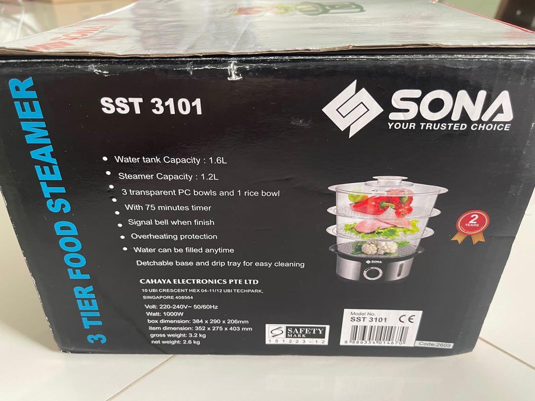 Sona 3 Tier Food Steamer, TV & Home Appliances, Kitchen Appliances ...