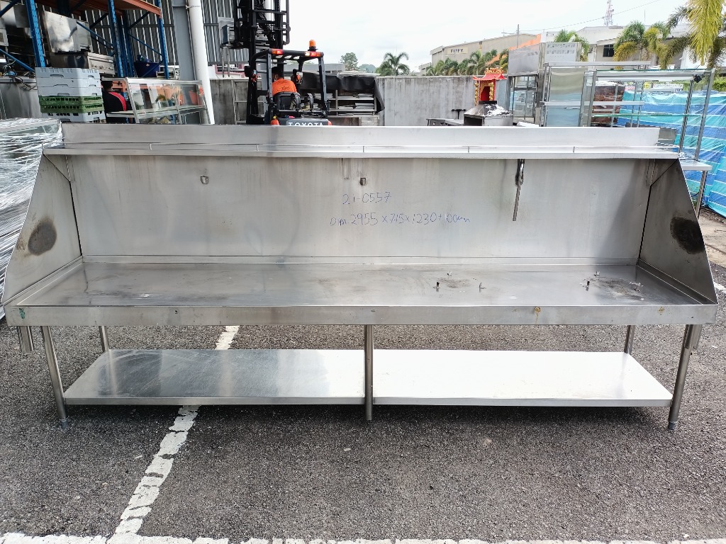 Stainless steel 2 tier equipment table w/ water tap, TV & Home ...