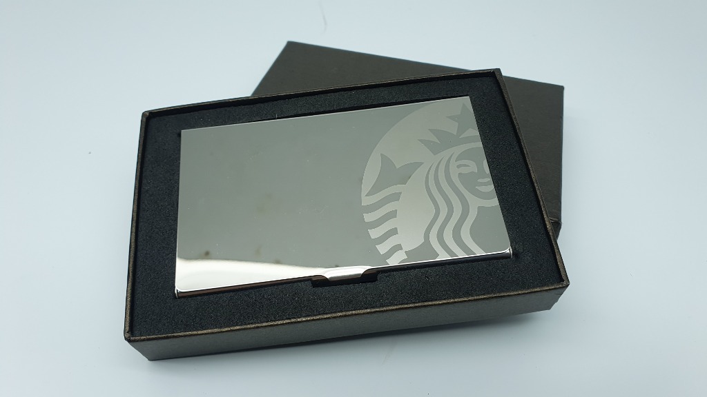 Starbucks metal business card holder, Hobbies & Toys, Stationery ...