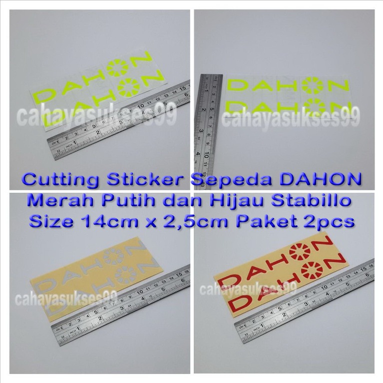 Sticker Cutting Sepeda DAHON Warna Kilap Metalik Reflective Sepeda ...
