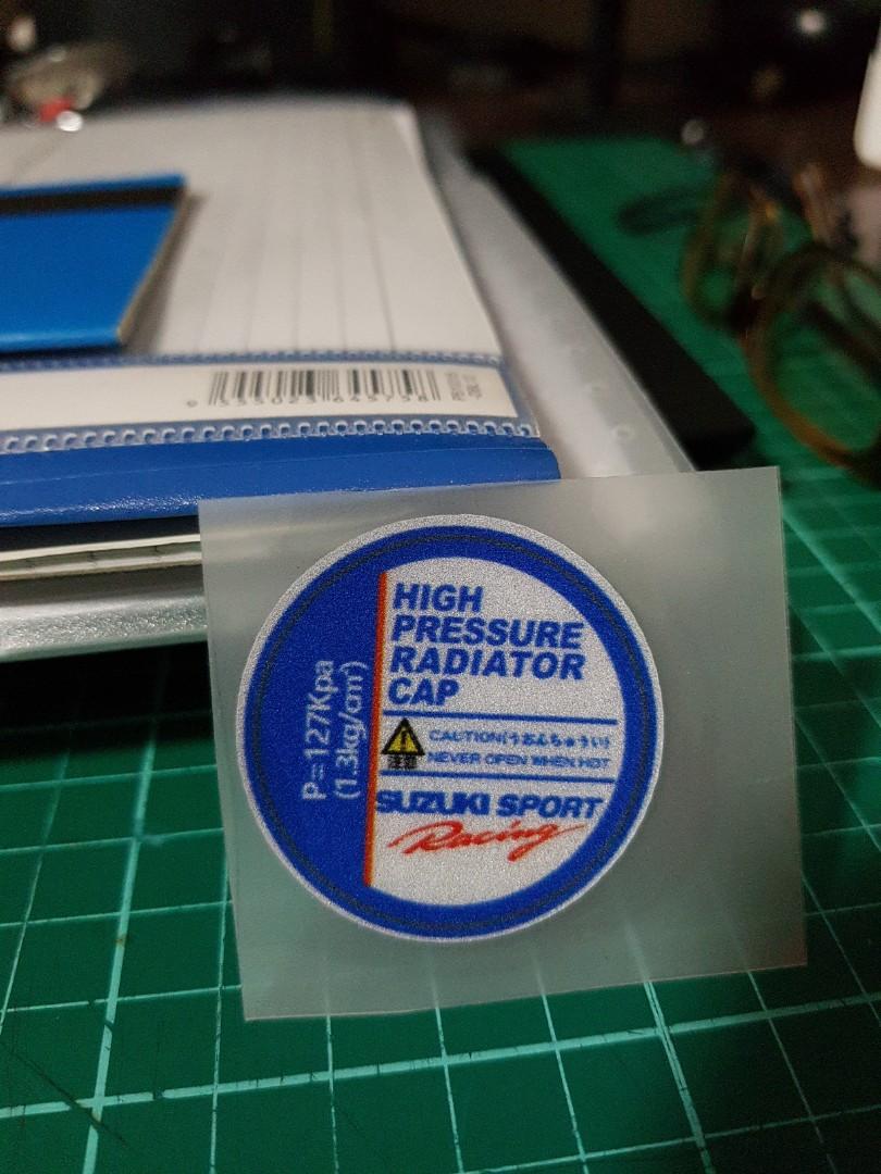 Suzuki Sport Racing Radiator Cap Label, Car Accessories, Accessories on ...