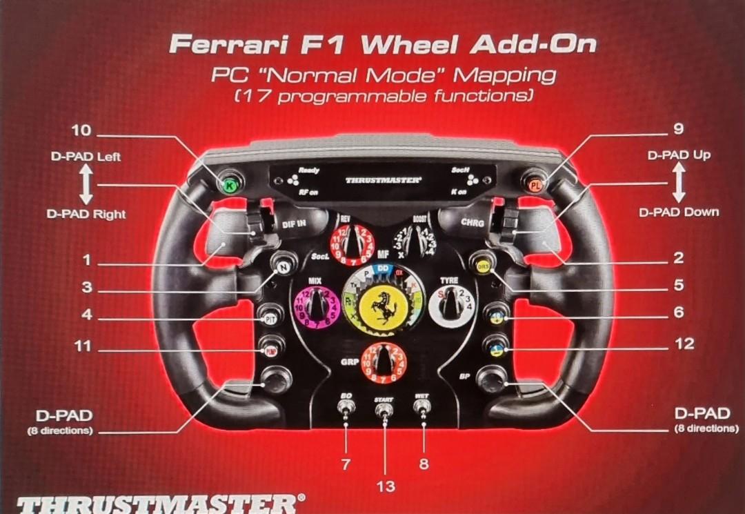 Thrustmaster Ferrari Wheel Add-On, Video Gaming, Gaming Accessories ...