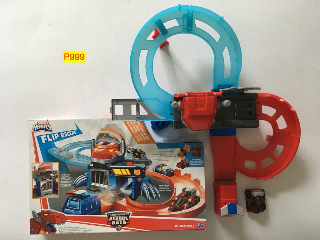 Transformers Rescue Bots Flip Racers Chomp and Chase Raceway Playset ...