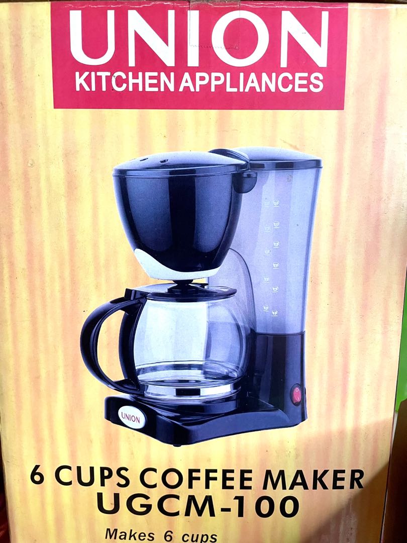 Union 6 cups coffee maker, with swing out filter basket, anti drip ...
