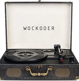 WOCKODER Record Player Turntable Bluetooth Vinyl Player with Speakers ...