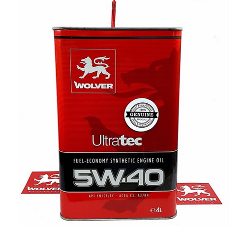 Wolver Ultratec 5w40 4L * Engine Oil for Petrol and Diesel Cars * Made ...