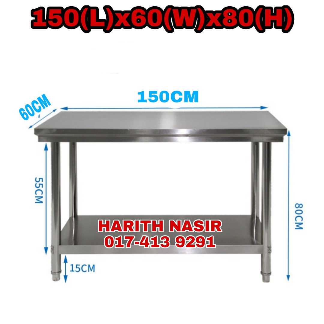 Working table stainless steel, Furniture & Home Living, Kitchenware ...