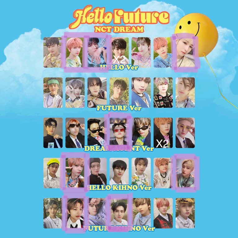 WTT WTS LF nct dream hello future photocard pc mark renjun jeno haechan ...