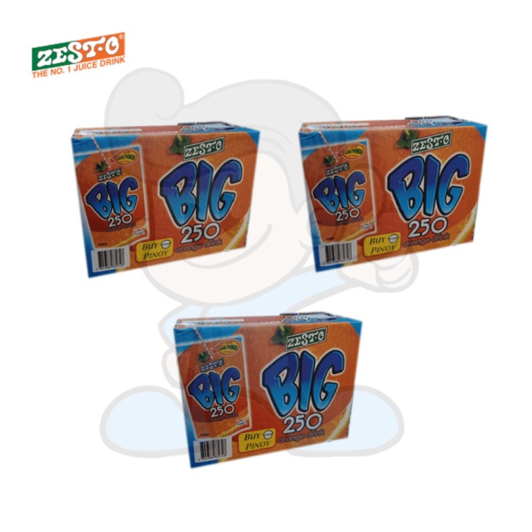Zest-O Big 250 Orange Juice, Box of 3 (30 x 250ml), Food & Drinks ...