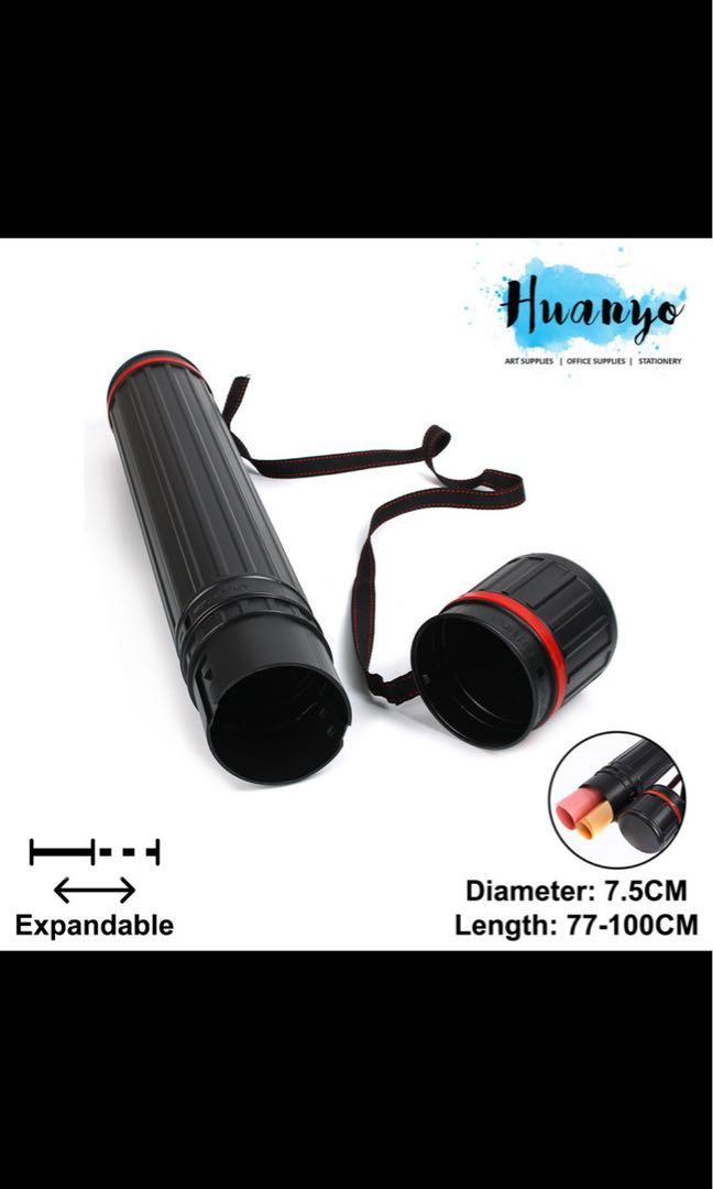 A0 Expandable Telescopic Blueprint Plastic Storage Drawing Tube ...