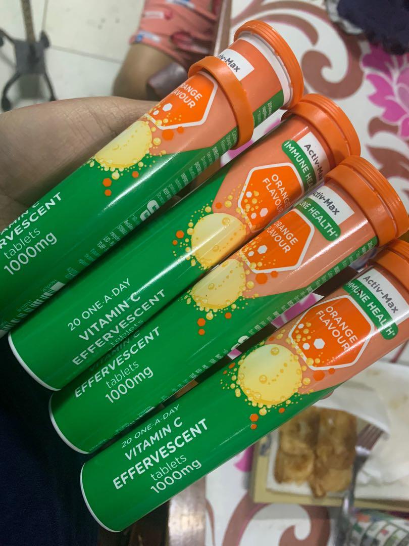 Activ-Max Vitamin C 1000mg One-a day Effervescent Tablet, Health ...