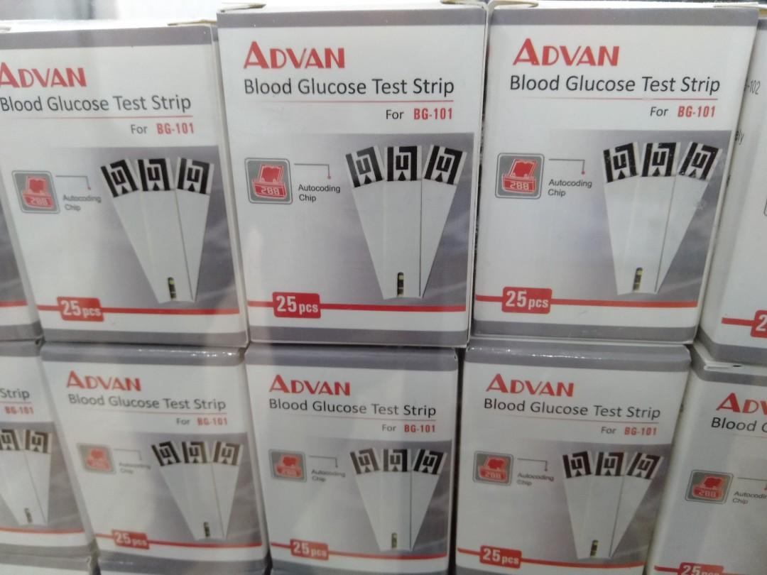 advan blood glucose test strip, Health & Nutrition, Health Monitors ...