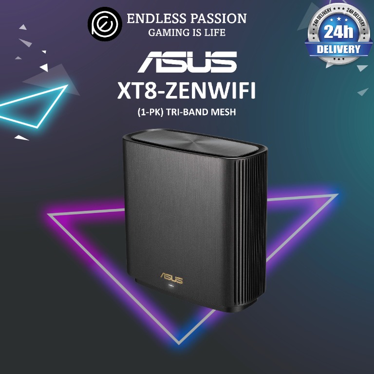 ASUS XT8 ZEN WIFI AX6600 TRI-BAND MESH (BLACK) Router, Computers & Tech ...