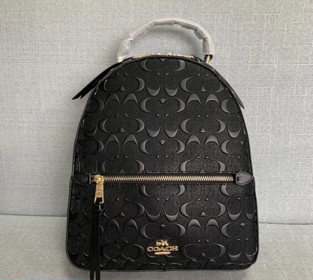 Coach Jordyn Backpack in Signature Leather with Rivets, Women's Fashion ...