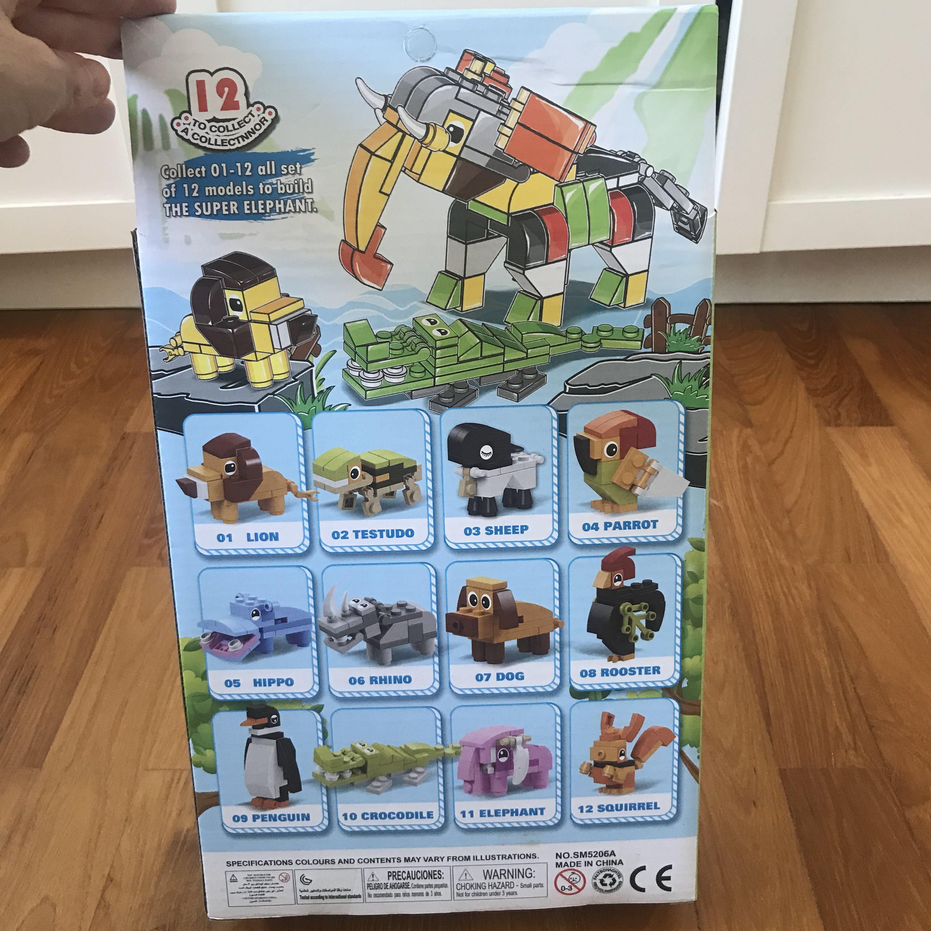 Complete set of 12 capsule toys mini building blocks for kids children ...
