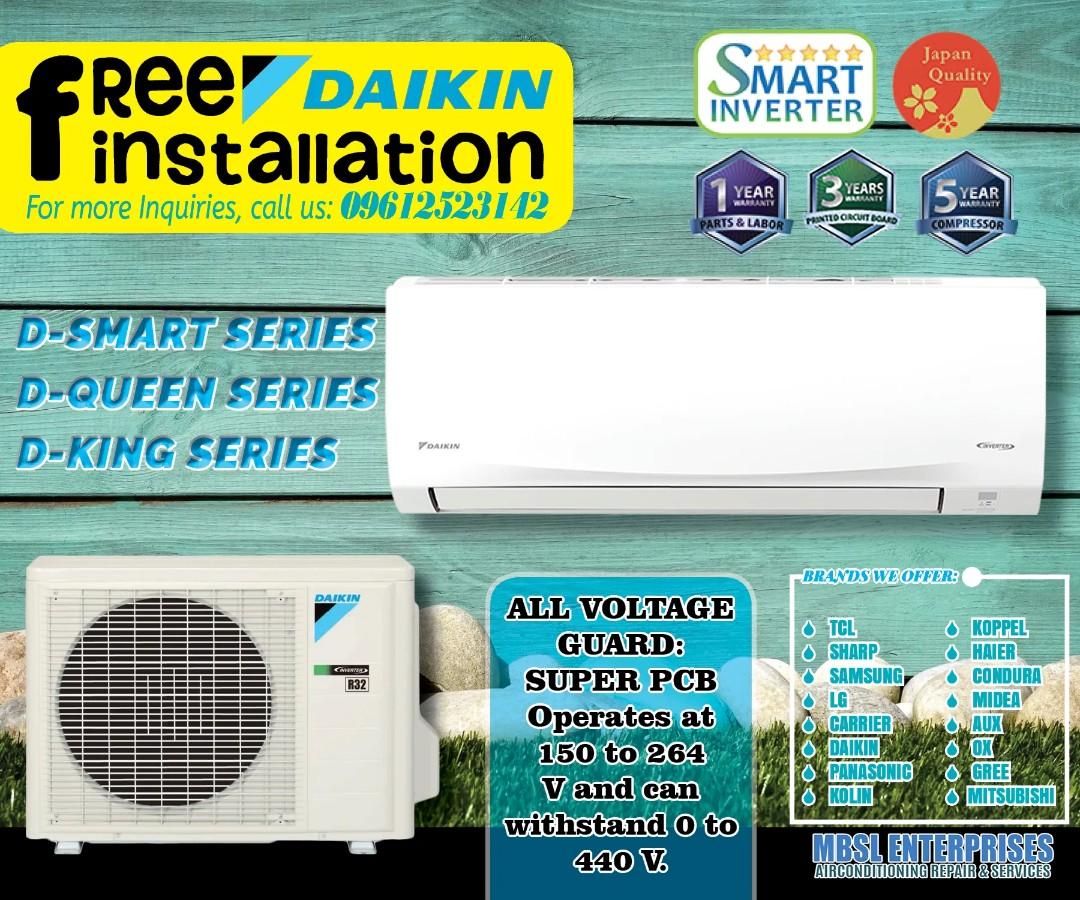 Daikin Smart Series Inverter With Free Installation, TV & Home ...